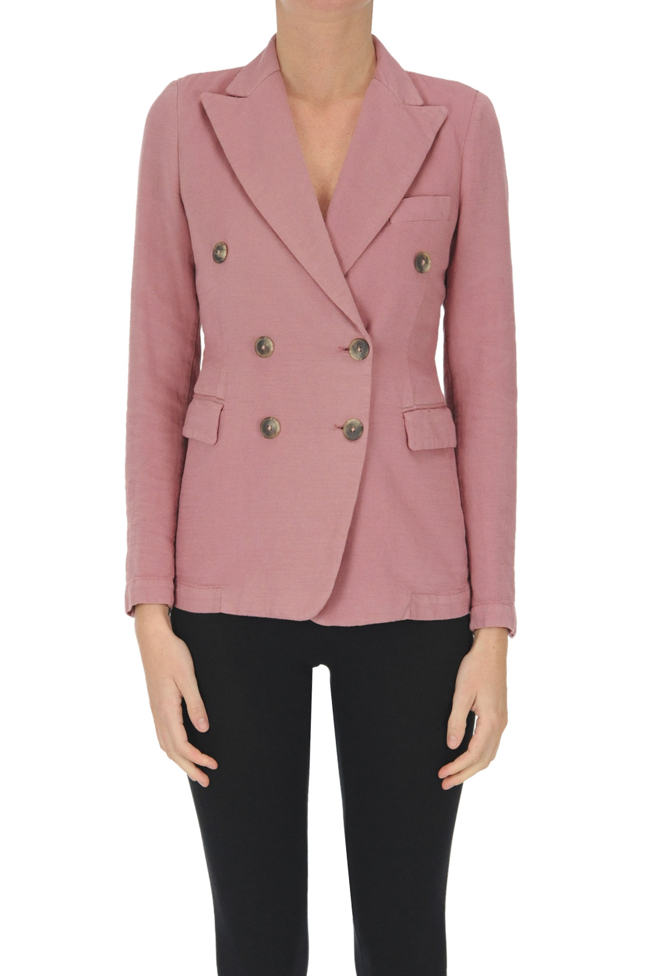 Kiltie Blazer doppiopetto in cotone e lino | Acquista ora su Glamest ...